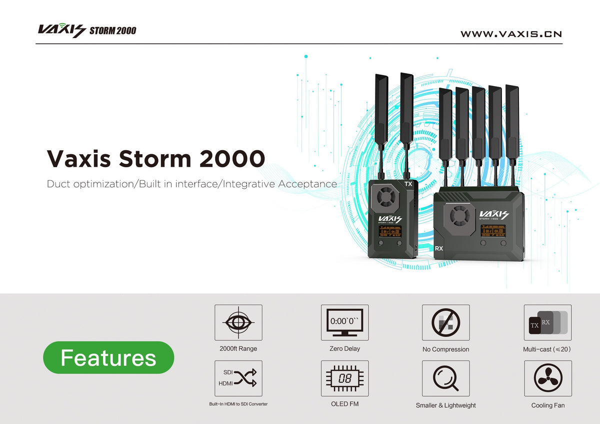 Vaxis Storm 2000 HDMI/SDI WHDI Wireless Transmission System